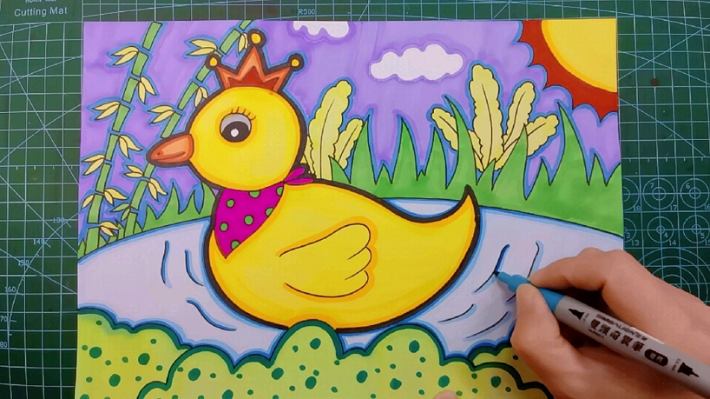 一起来画只可爱的小鸭子吧#小鸭子简笔画教程#春暖鸭先知儿童画