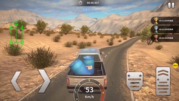 车祸模拟:皮卡拉油桶,重心好不稳啊!一不小心神龙摆尾