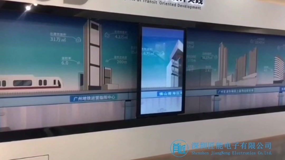 移动滑轨屏应用于广东某城市规划展馆案例