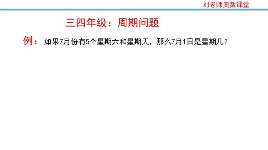 小学奥数:很多小朋友和家长不会做这个题,周期中的日期问题