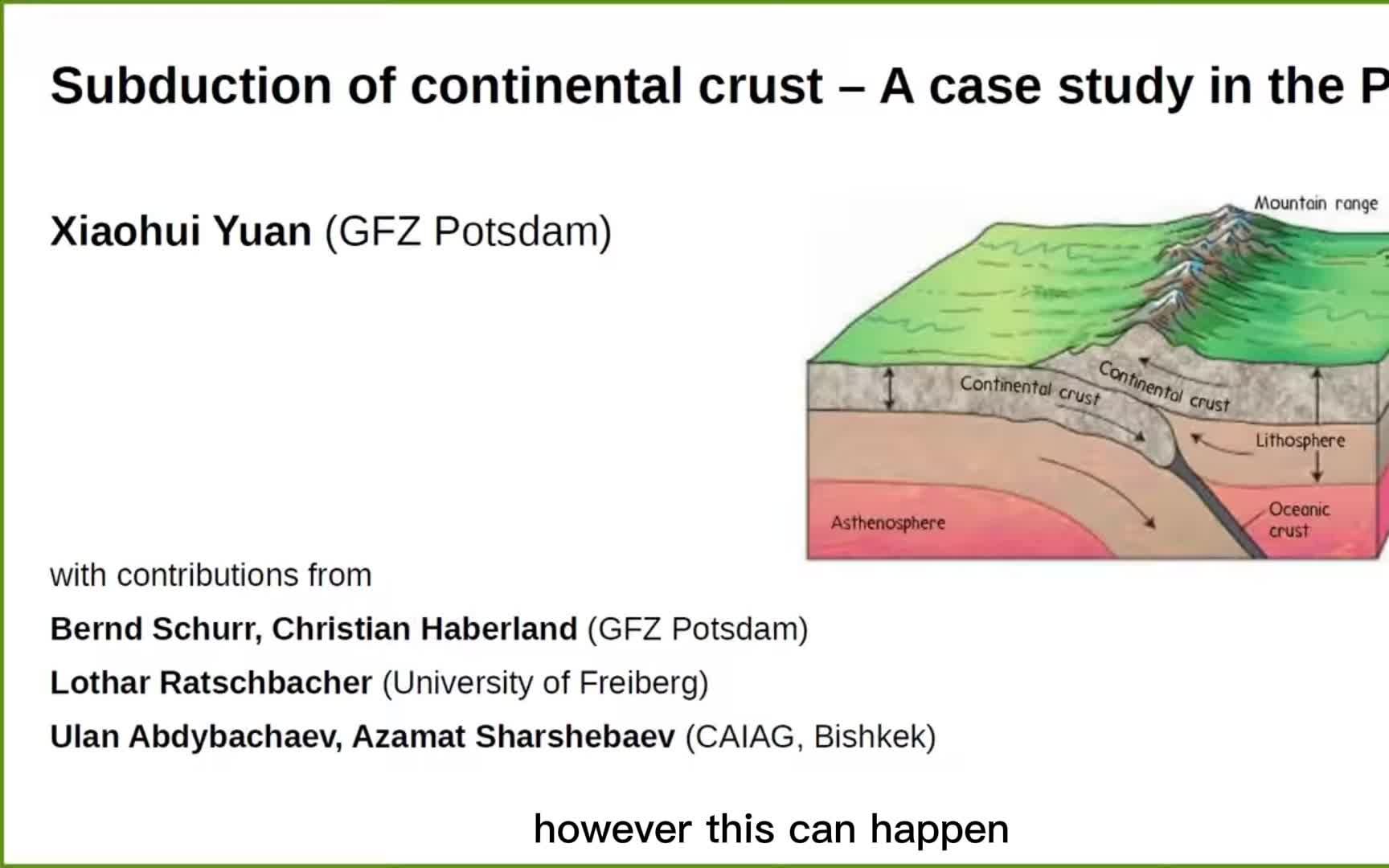 【AGU2021】S51E-05: Subduction of continental crust – A case ...