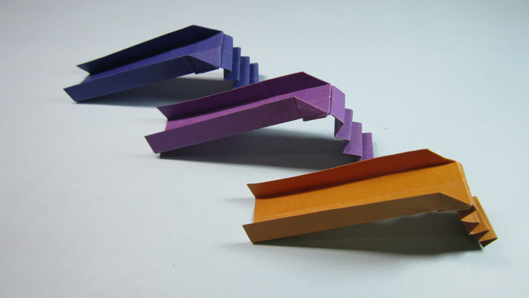 儿童手工折纸,3分钟学会简单又漂亮的滑滑梯折法