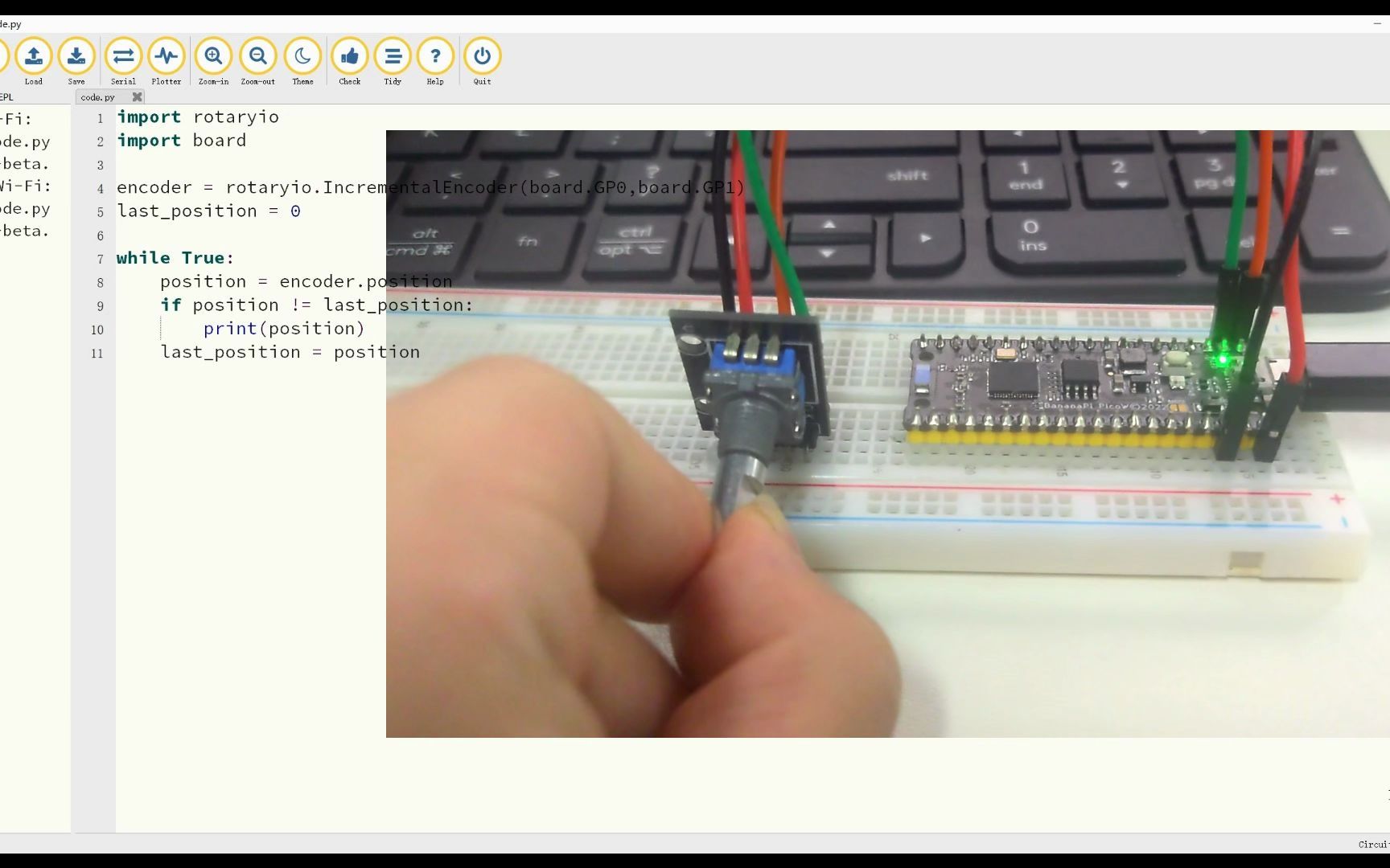 Banana Pi BPI-PicoW-S3 使用增量型旋转编码器[CircuitPython] vs ...