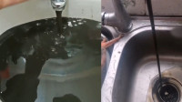 网曝安徽几百户居民家中水龙头流出“黑色石油”,男子崩溃表示不知...