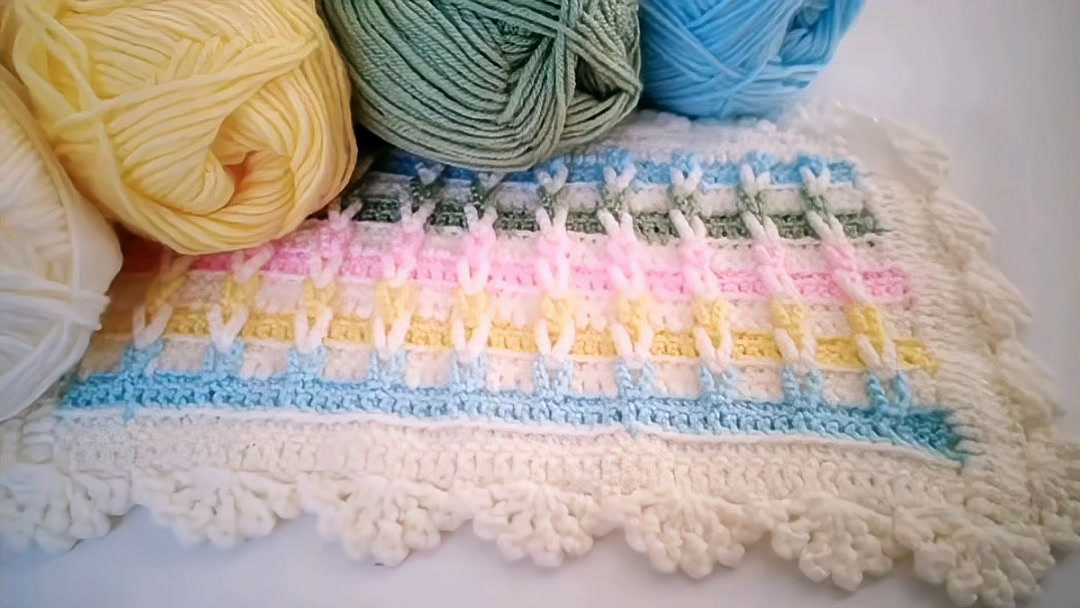 手工DIY汽车坐垫!钩针编织多彩竖条辫多用垫,隔热地毯两不误