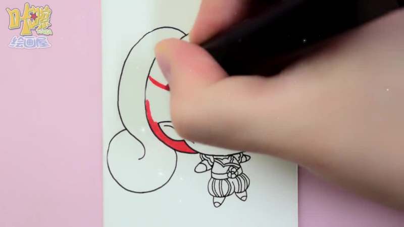 Q版山茶花精灵王椿的画法,画法简单又可爱哦