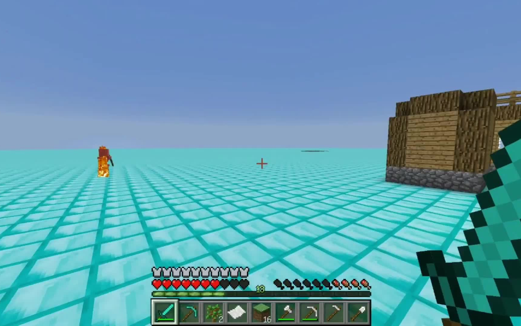 我的世界钻石大陆:初入钻石大陆,这满地的钻石块,看着都开心!