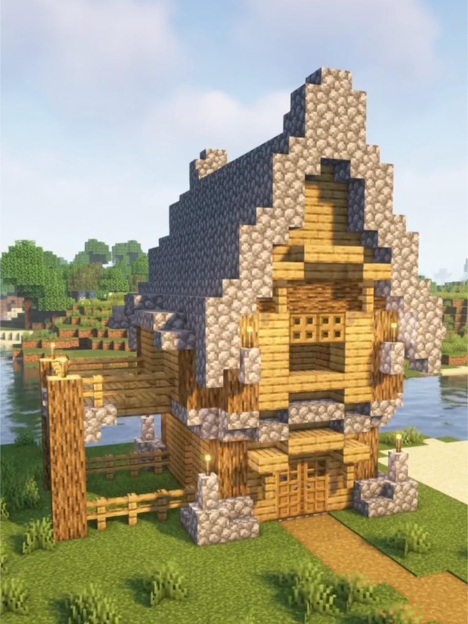 河边小屋我的世界我的世界建筑我的世界建筑教程猪...