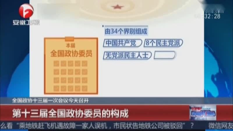 全国政协十三届一次会议今天召开 政协委员半数以上为新面孔