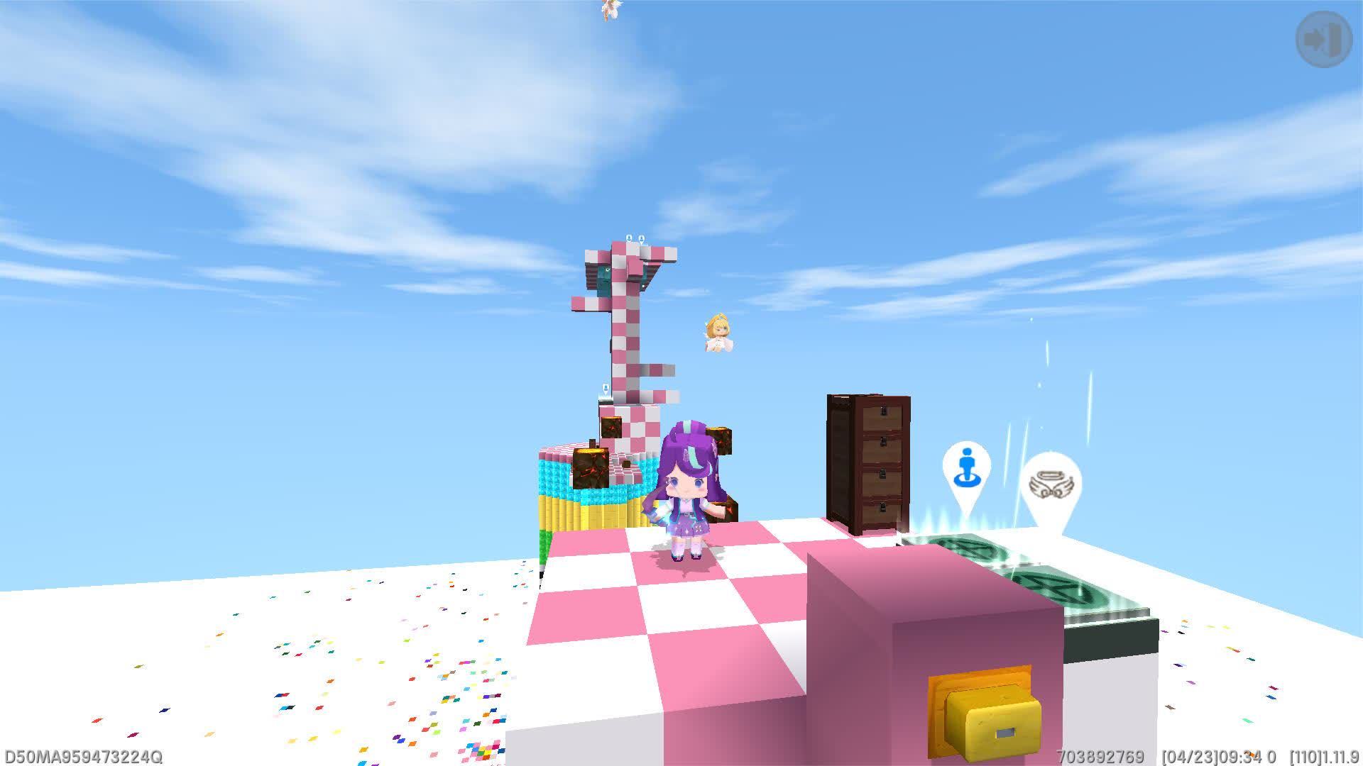 迷你世界:重力酷跑,力气太大,直接飞上天了