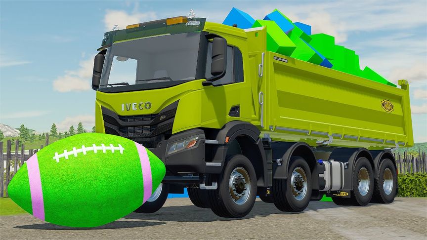 彩色依维柯自卸车疯狂跑酷 - 模拟农场22 模组