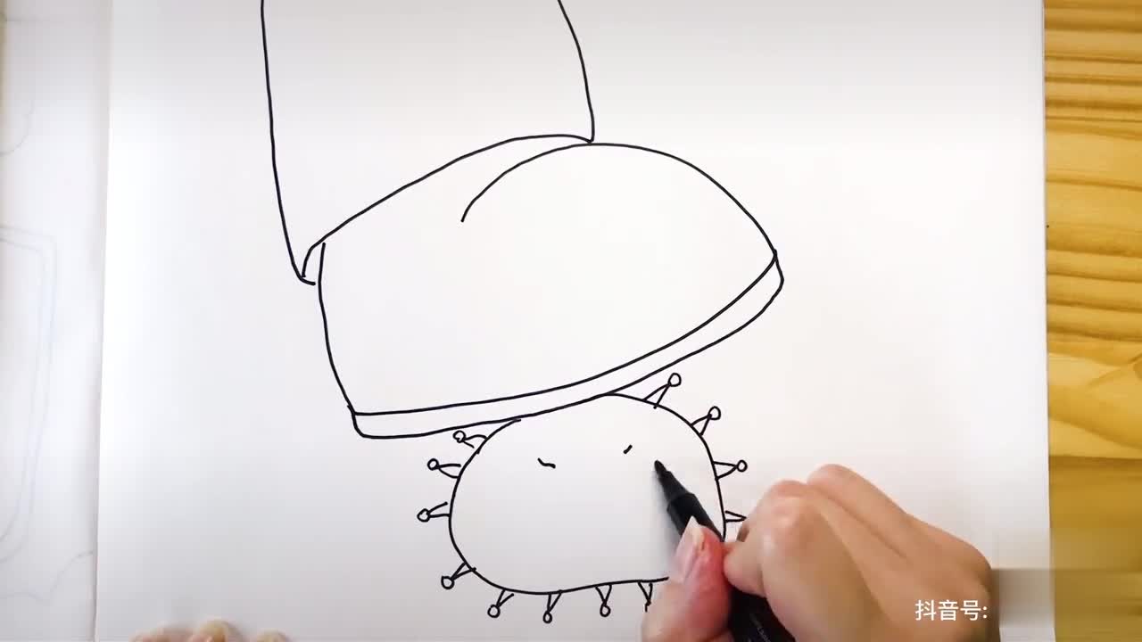 战“疫”到底!让病毒无所遁形!新型冠状病毒 简笔画 武汉加油