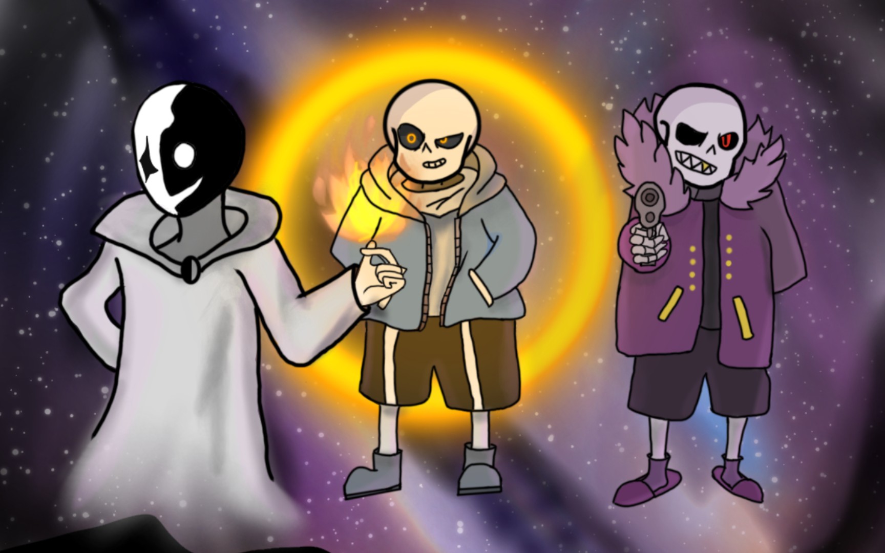 「undertale指绘」space time trio宇宙无垠,你不过一粒尘埃