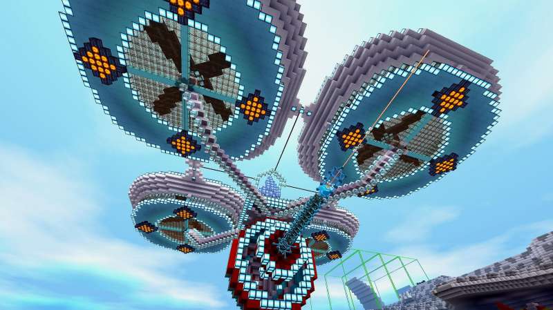 迷你世界 太空飞船,超级大的电磁炮,威力巨大