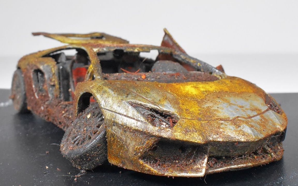 【先做旧再修复】兰博基尼Aventador模型车修复翻新