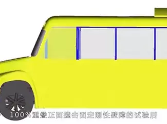 宇通校车正面碰撞实验视频