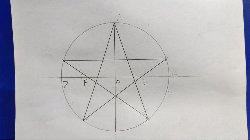 分享一个铆工常用的圆分五等份画法,方法简单易懂,非常适合新手