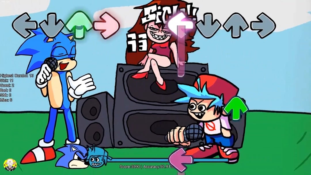 FNF周五夜放克:索尼克和塔尔斯同时现身,男朋友你这是什么表情