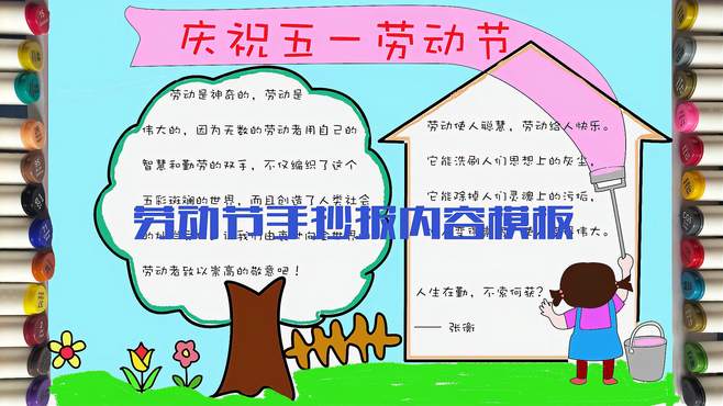 五一劳动节手抄报模板与内容