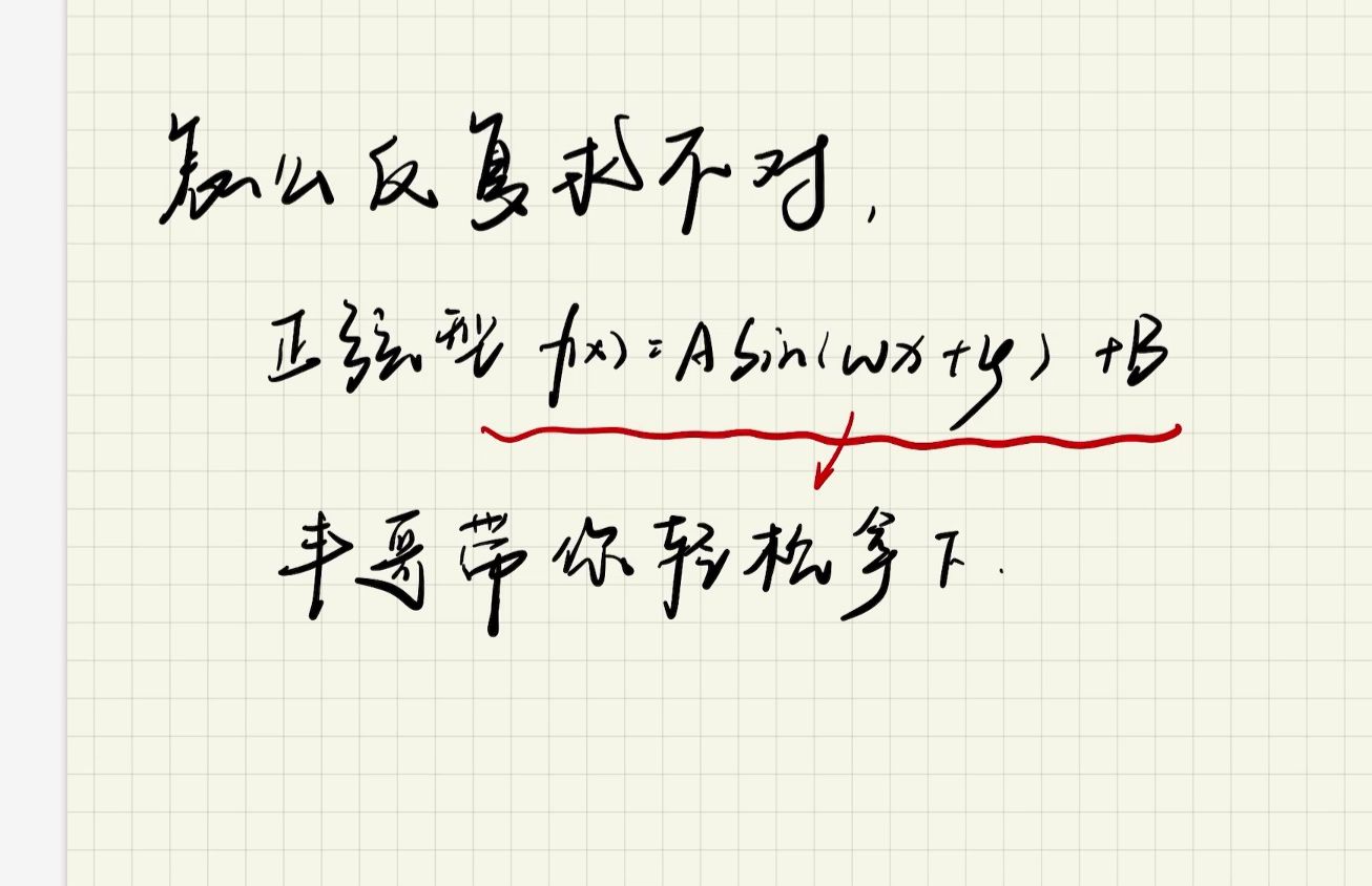 《丰哥数学》-正弦型函数表达式求不对?丰哥带你轻松拿下