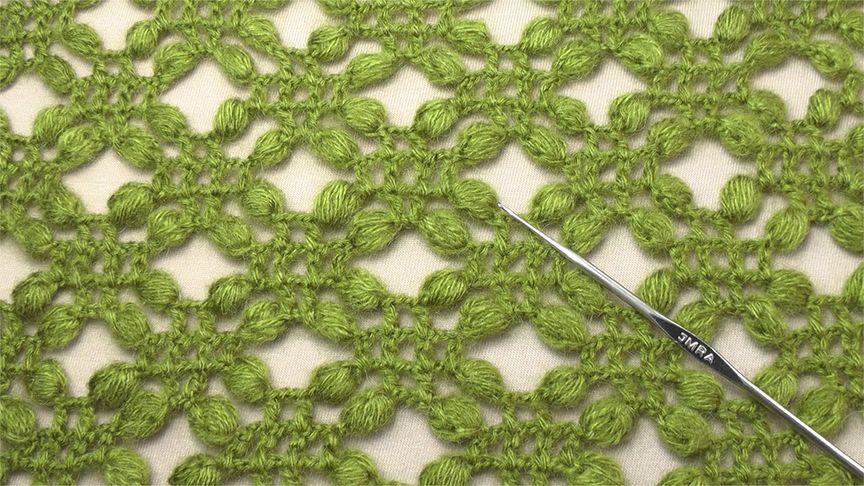 设计师作品,超简单的钩针编织图案,双线菱格,织披肩非常漂亮