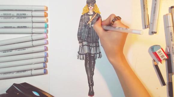 服装设计手稿图,教你怎样画服装设计图!