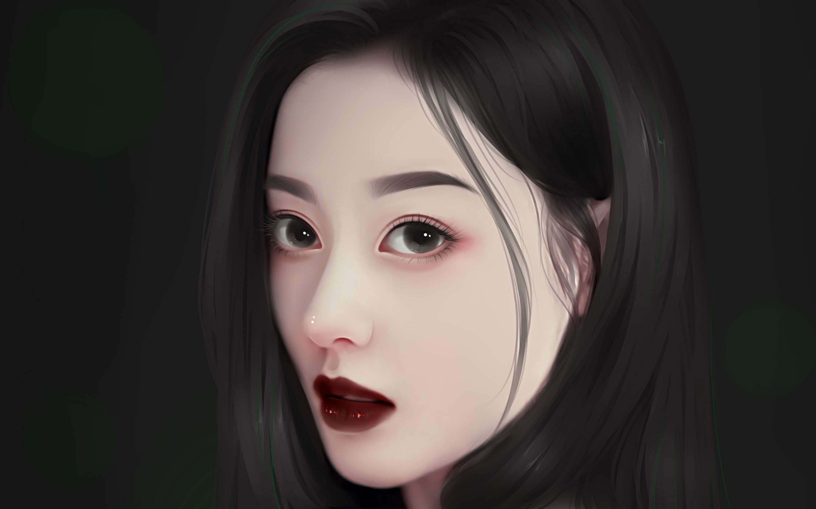 【板绘】真人照片转手绘PS手绘SAI手绘教程