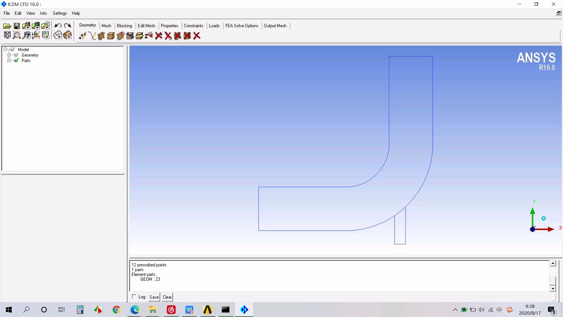 icem 网格划分(2D pipe junction结构化网格)