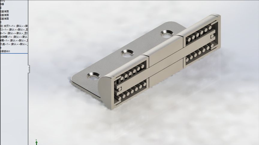 solidworks门合页实例教程1.3左弹簧