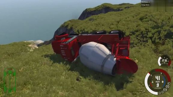 车祸模拟器(BeamNG.drive):翻滚的汽车