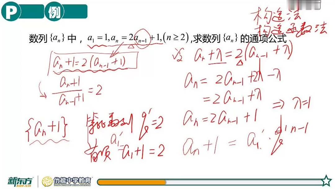 必修五-求数列通项之待定系数法