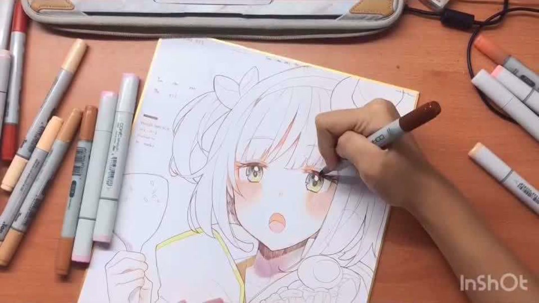 【手绘】用马克笔画一个可爱傲娇的动漫女孩!