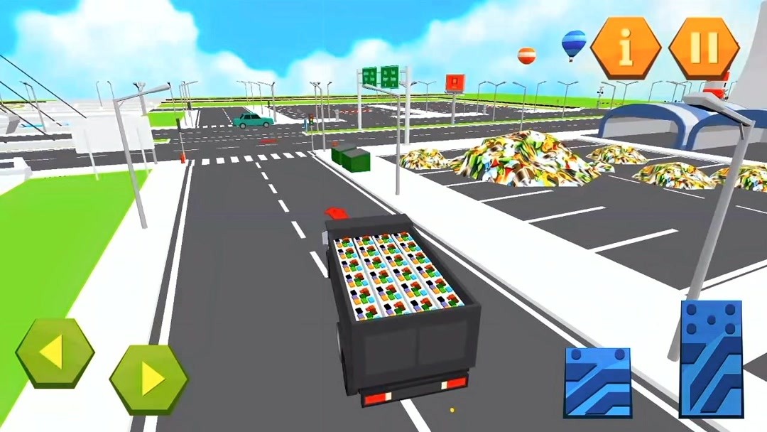 工程车挖掘机益智动画 大卡车运送货物