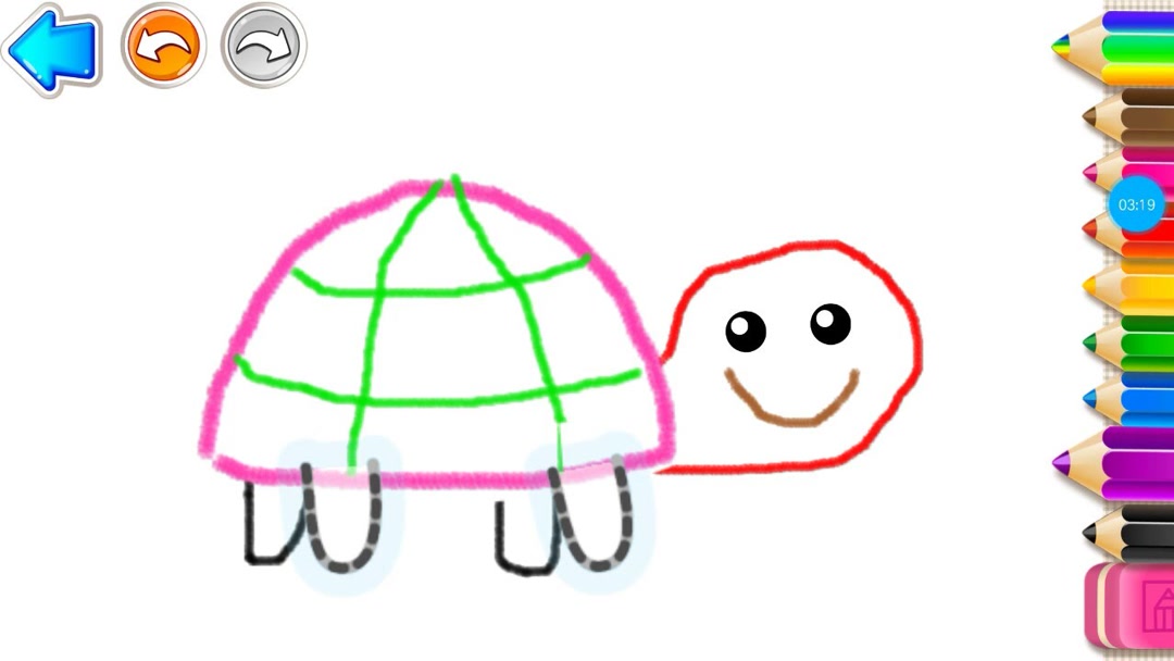 宝宝简笔画,可爱的小乌龟