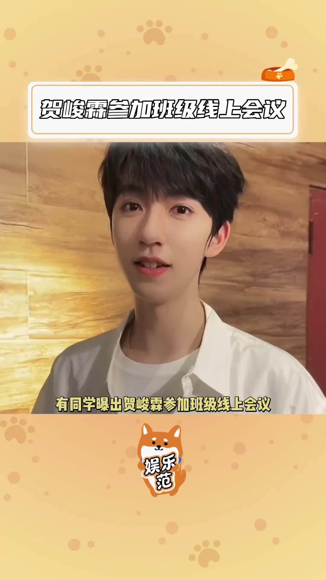 贺峻霖参加班级线上会议