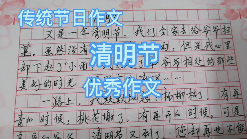 传统节日作文,清明节,优秀作文