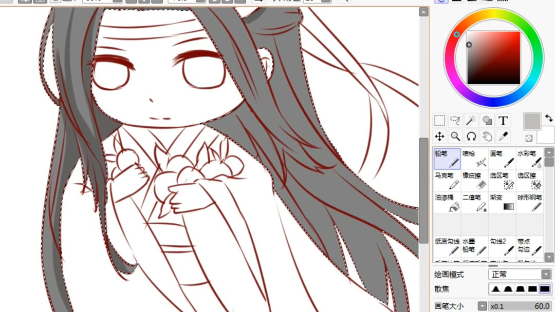 【绘画过程】我们可爱的魏无羡!