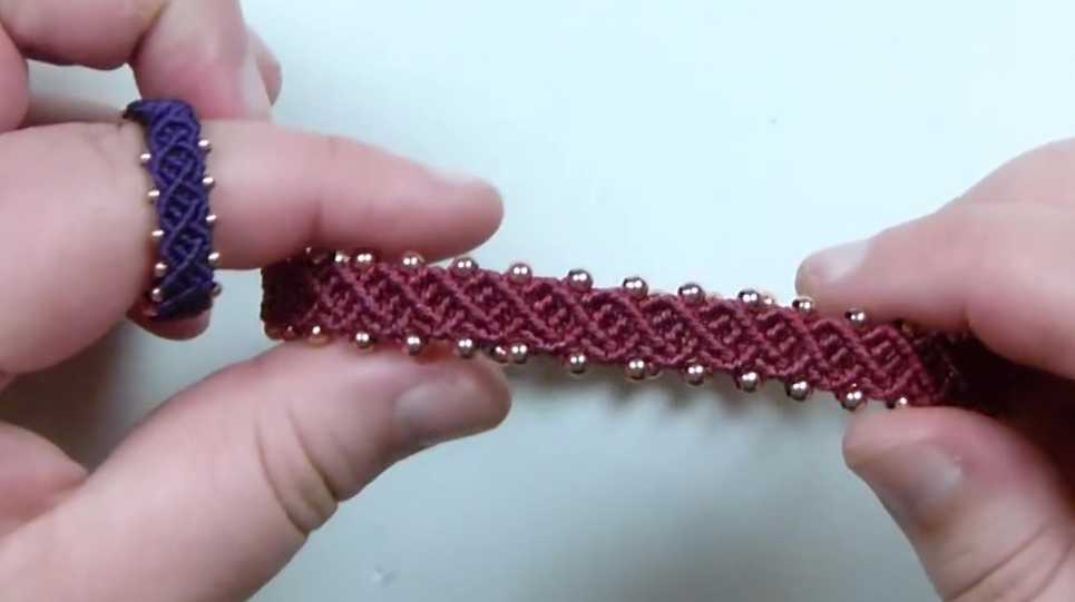 手工编织教程,用线编织戒指和手环