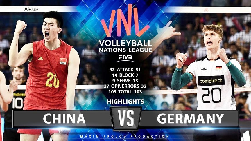 2019VNL世界男排联赛中国VS德国,全程回顾!