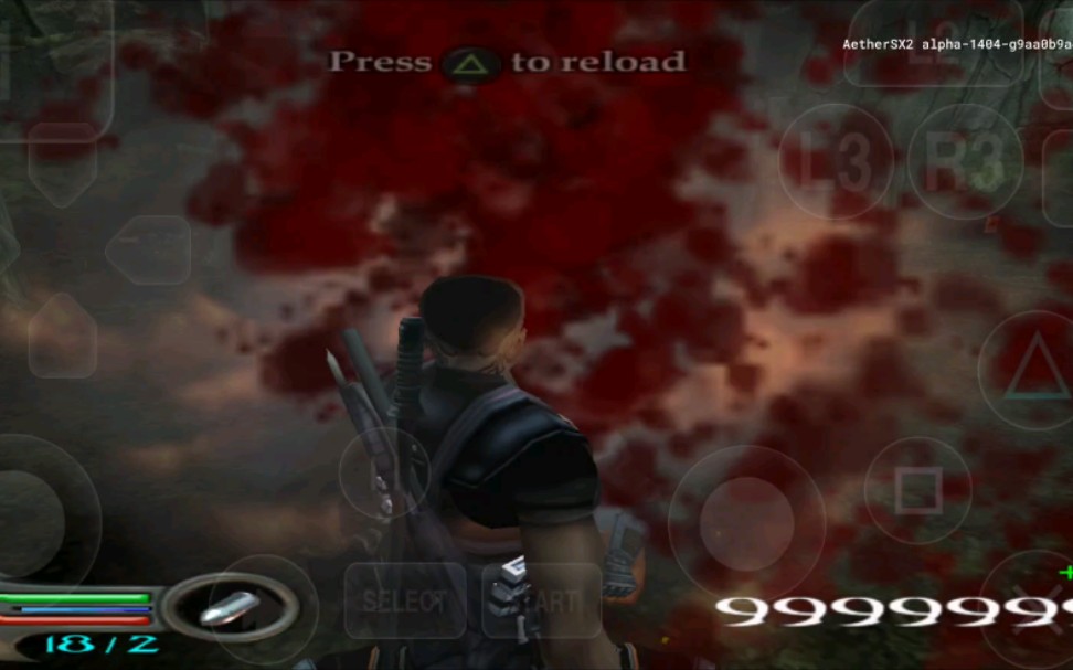 安卓PS2以太模拟器(刀锋战士2)出拳右摇杆开枪lx,比同类操作好很多