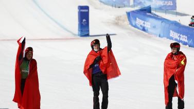 [冬残奥会]中国队包揽单板滑雪障碍追逐男子UL级奖牌