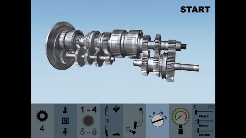 拖拉机变速机构及原理 #3d动画演示 #农业机械 #拖拉机