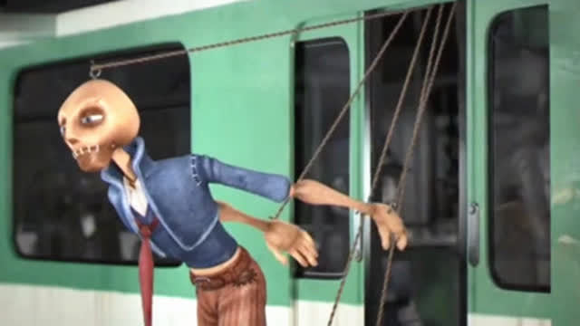 经典讽刺动画短片,人生来被线条控制,每天像丧尸一样生活