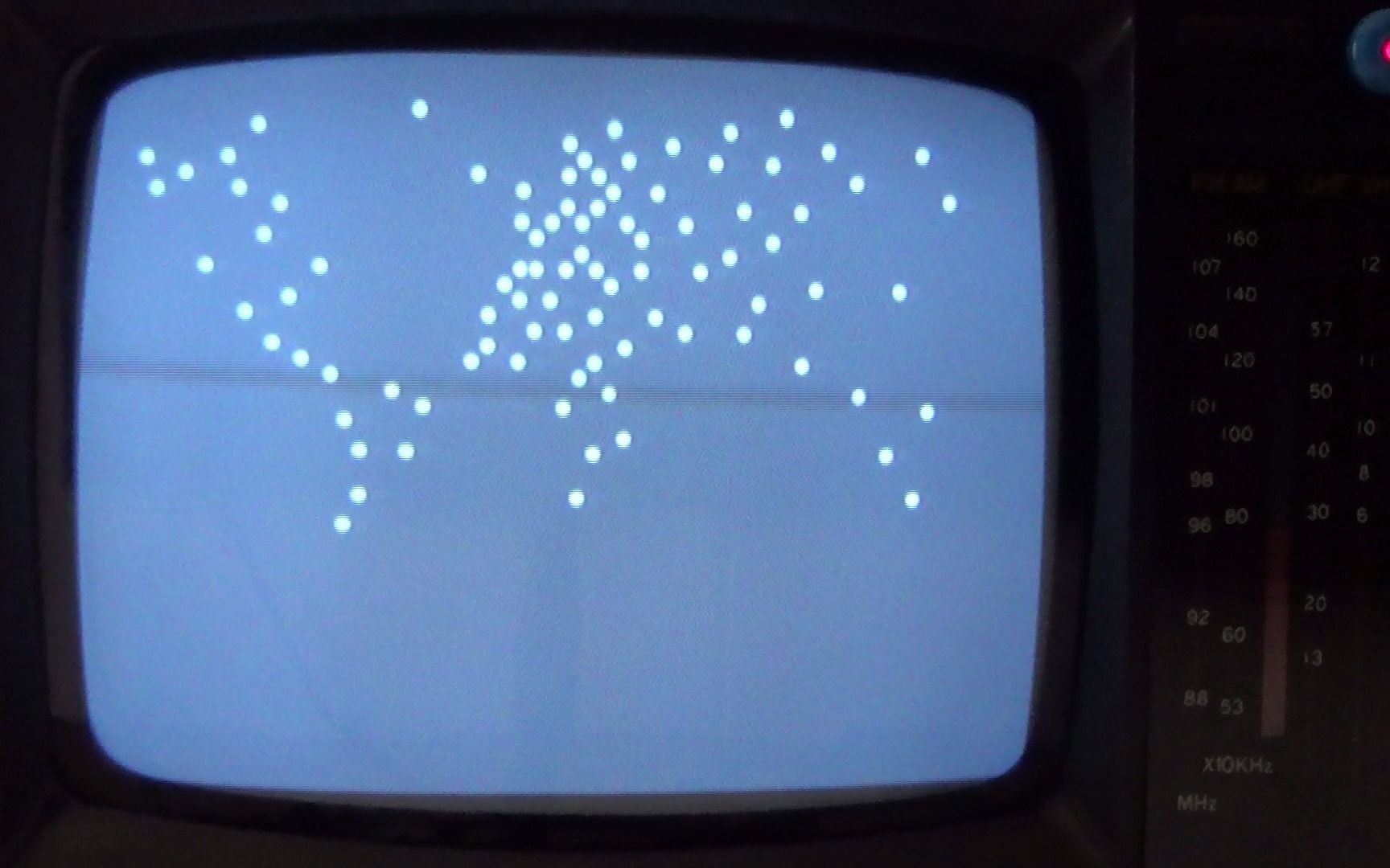 自制模拟信号发射机 接收南斯拉夫电视台123开场