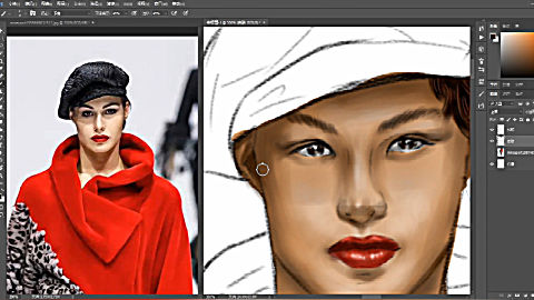 【ps服装设计电脑效果图 】 线稿绘制与头部刻画