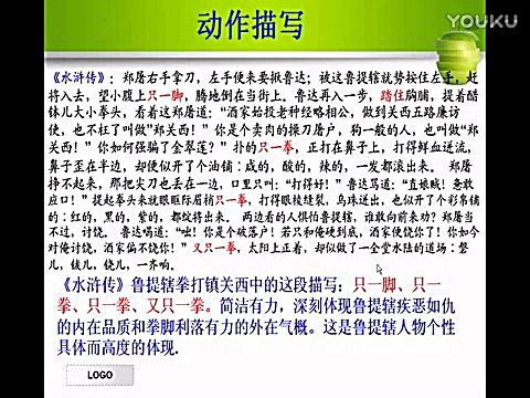 小说塑造人物的手法之正面描写