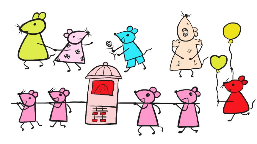 画一堆有故事的老鼠,动物简笔画大全,亲子互动绘画涂鸦玩耍