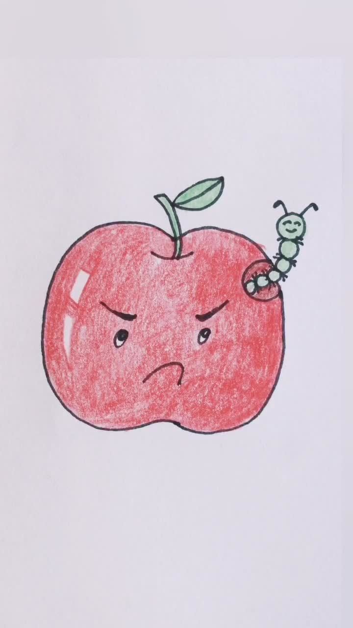教宝宝画苹果