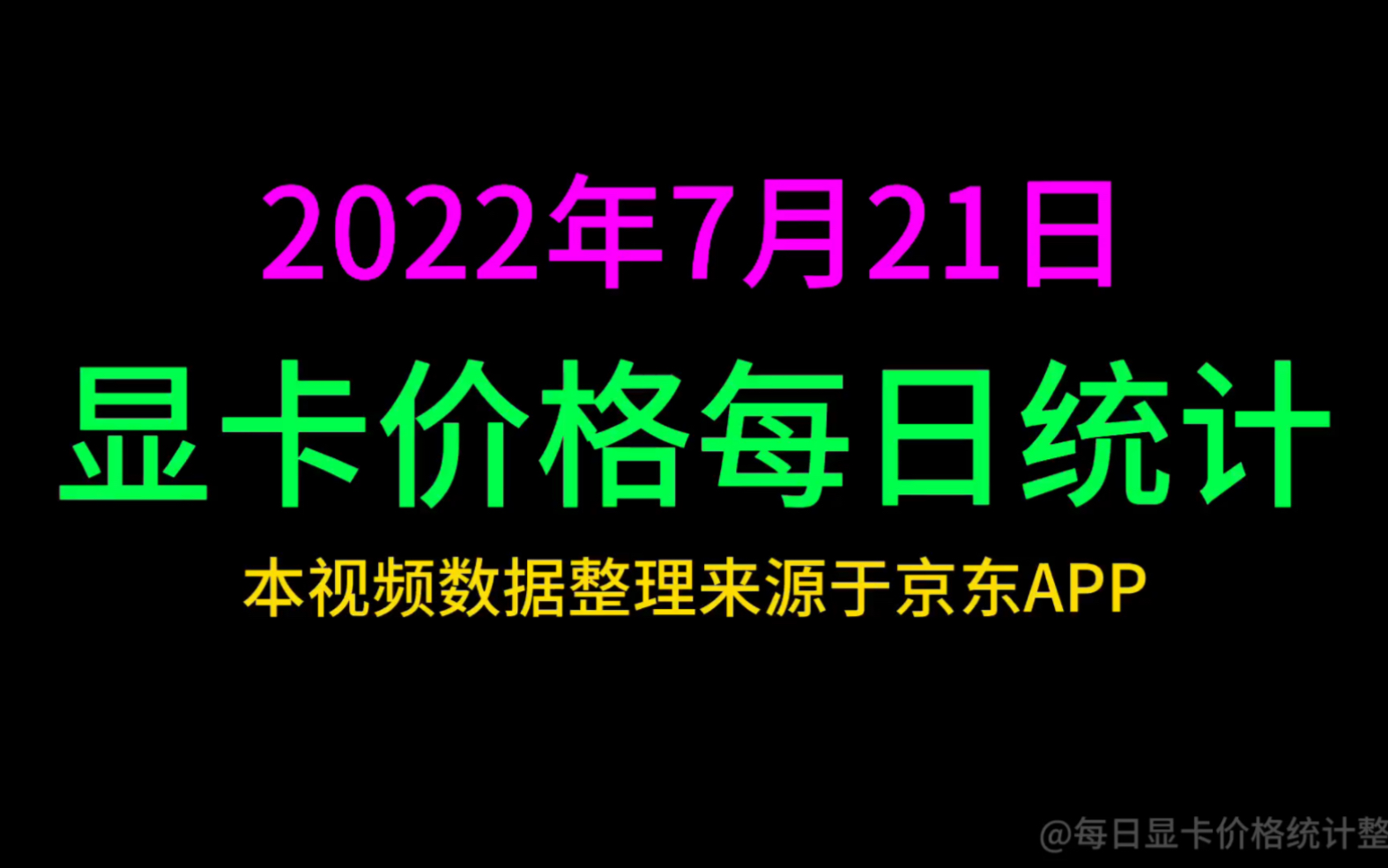 2022年7月21日最新显卡价格统计,N卡3080ti价格有上下波动,1660s微...