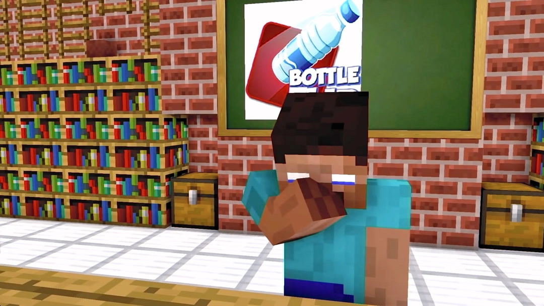 我的世界怪物学院搞笑动画解说 怪物们扔瓶子大挑战